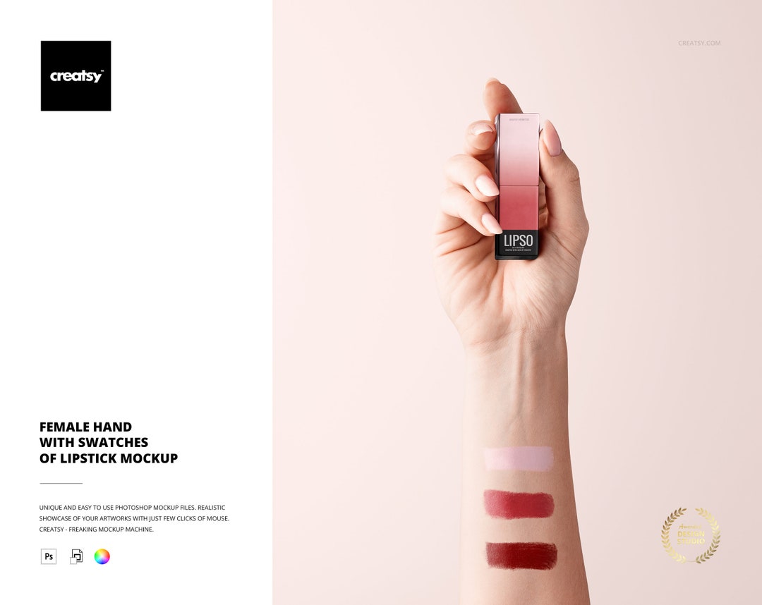 Female Hand With Swatches of Lipstick Mockup - Etsy