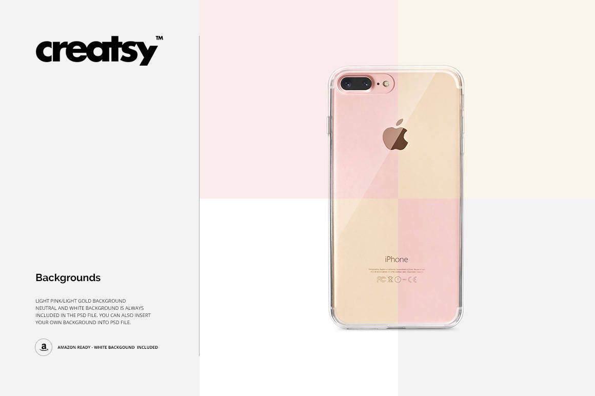Transparent iPhone 7 Plus Case Mockup Set (PSD) - Etsy