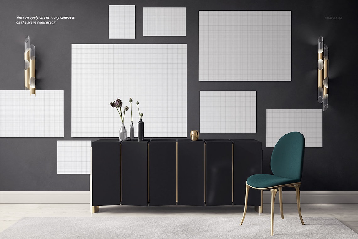 Luxury Interior Canvas Print Many Sizes Mockup Set Canvas - Etsy