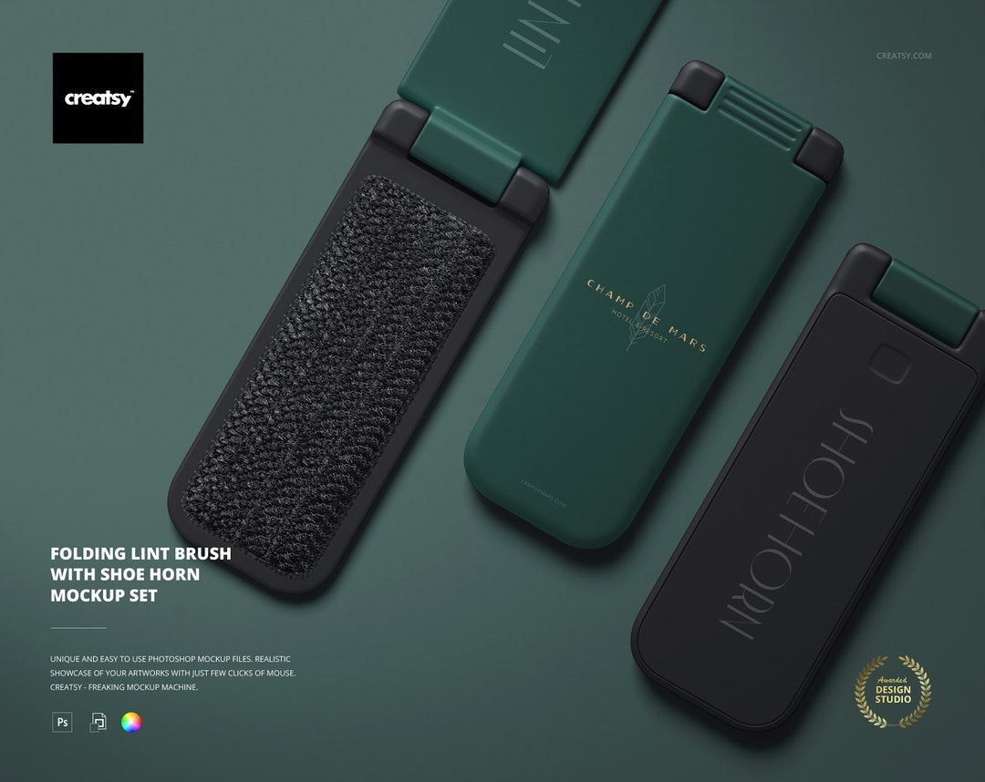 Folding Lint Brush With Shoe Horn Mockup Set - Etsy