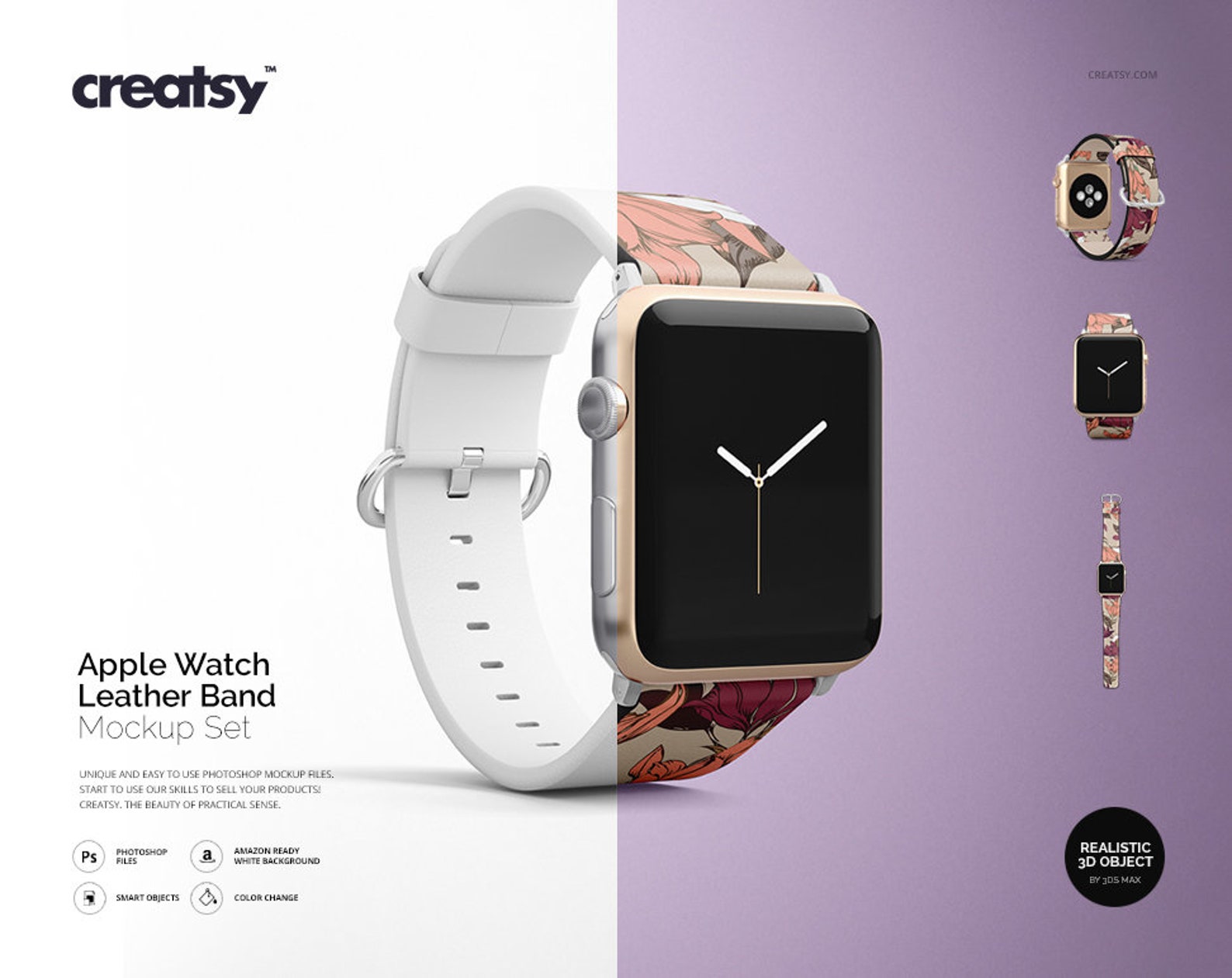 Apple Watch Leather Band Mockup Set Custom Apple Watch Band - Etsy