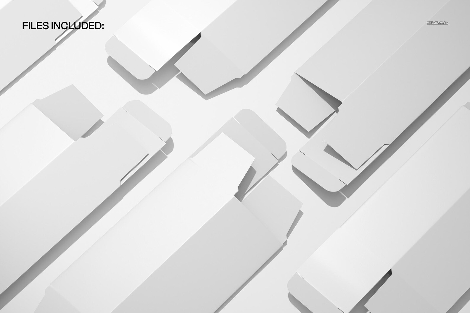 Scattered Packaging Boxes Array Mockup - Etsy