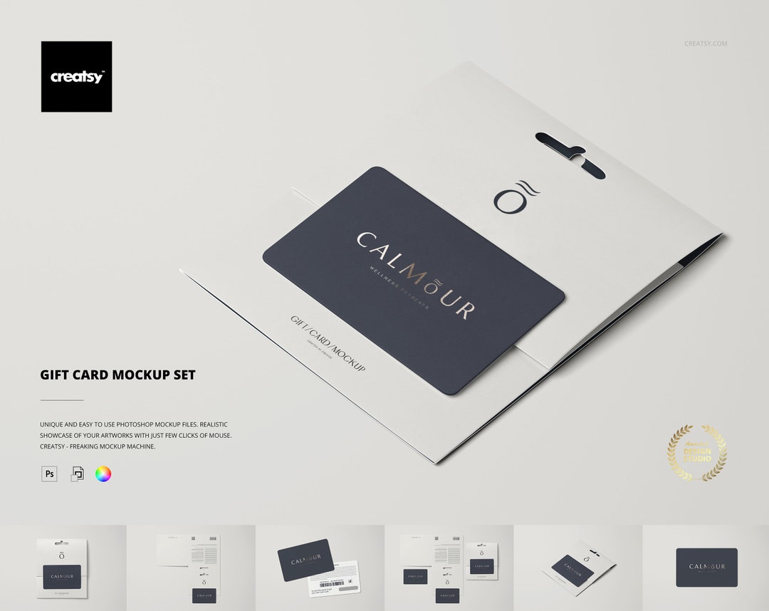 Gift Card Mockup Set - Etsy
