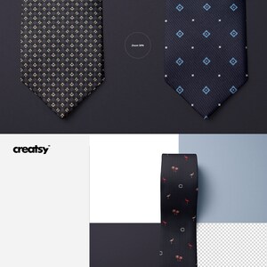 Tie Mockup Set, Custom Tie, Tie Template, Personalized Neck Tie, Tie ...