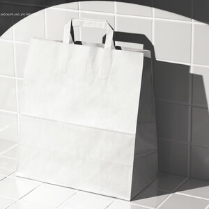 Custom Printed Fast Food Paper Bag Mockup - Etsy