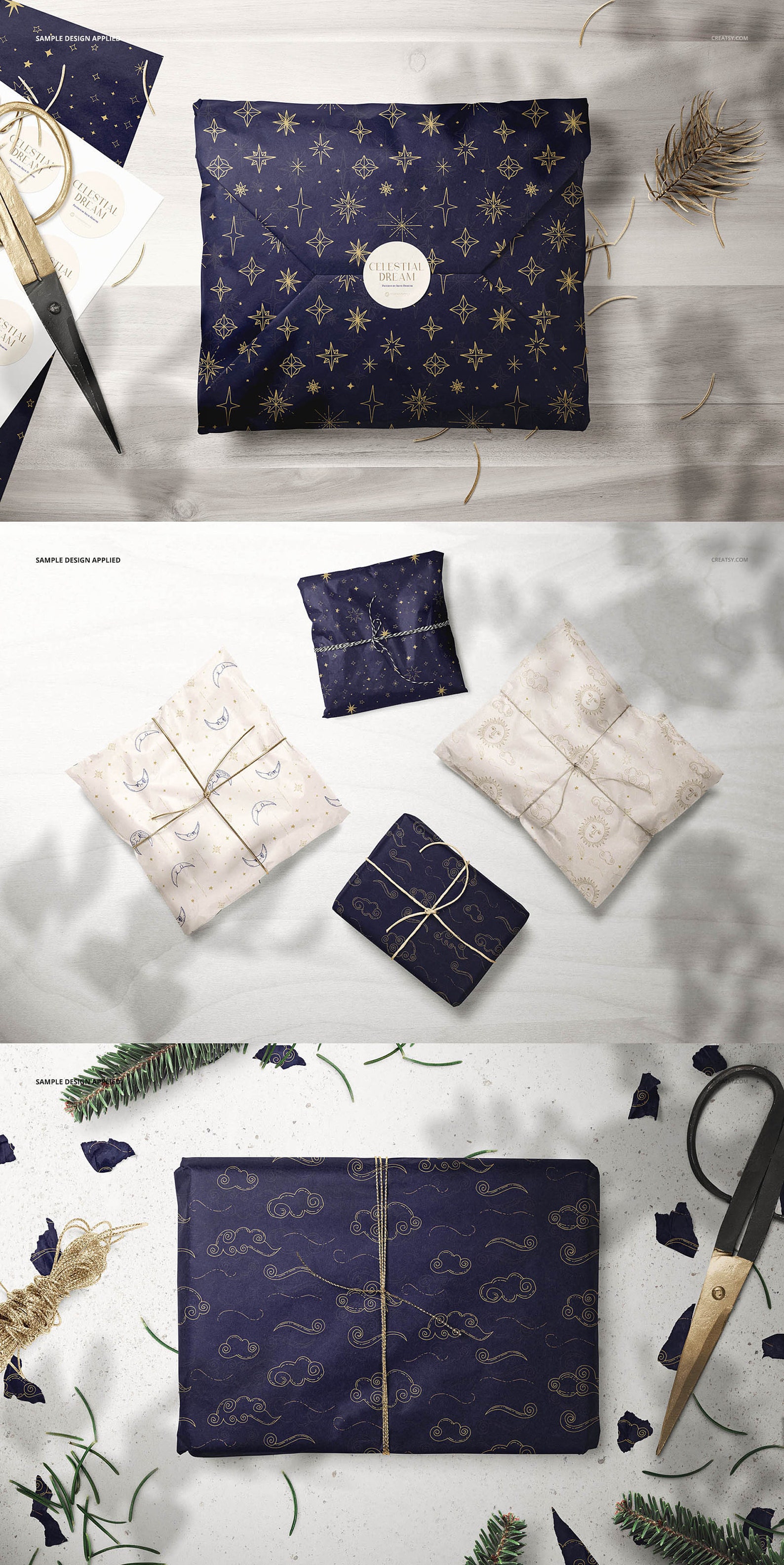 Ts Wrapping Tissue Paper Mockup Set Custom Wrap Paper Etsy