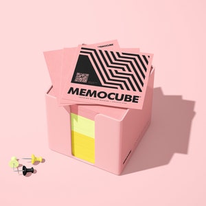 Memo Block Cube in Acrylic Holder Mockup Set - Etsy