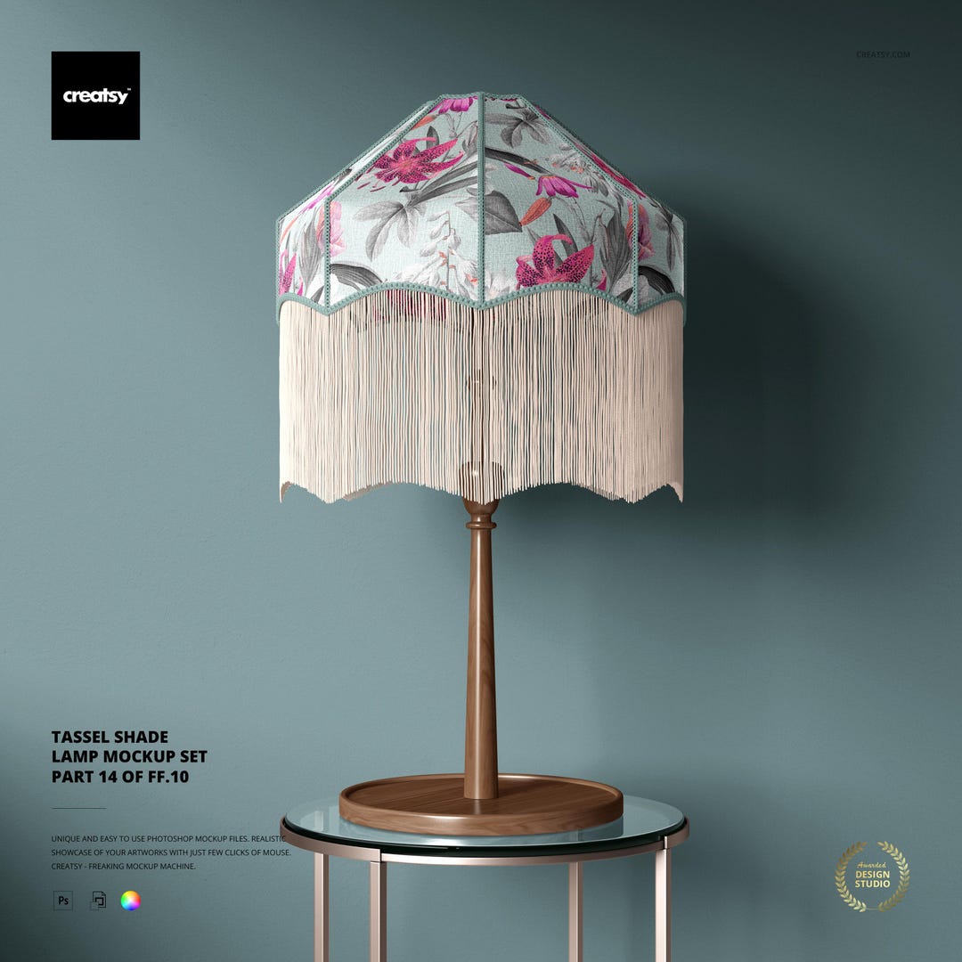 Tassel Shade Table Lamp Mockup Set - Etsy