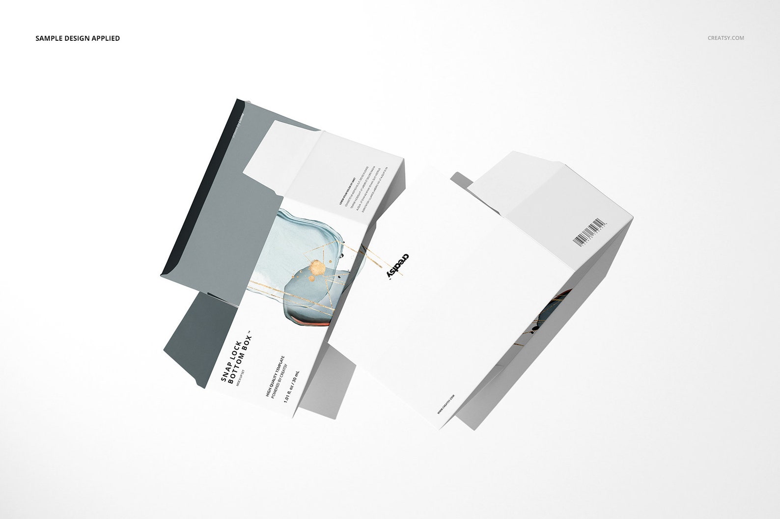 Snap Lock Bottom Box Mockup Set - Etsy