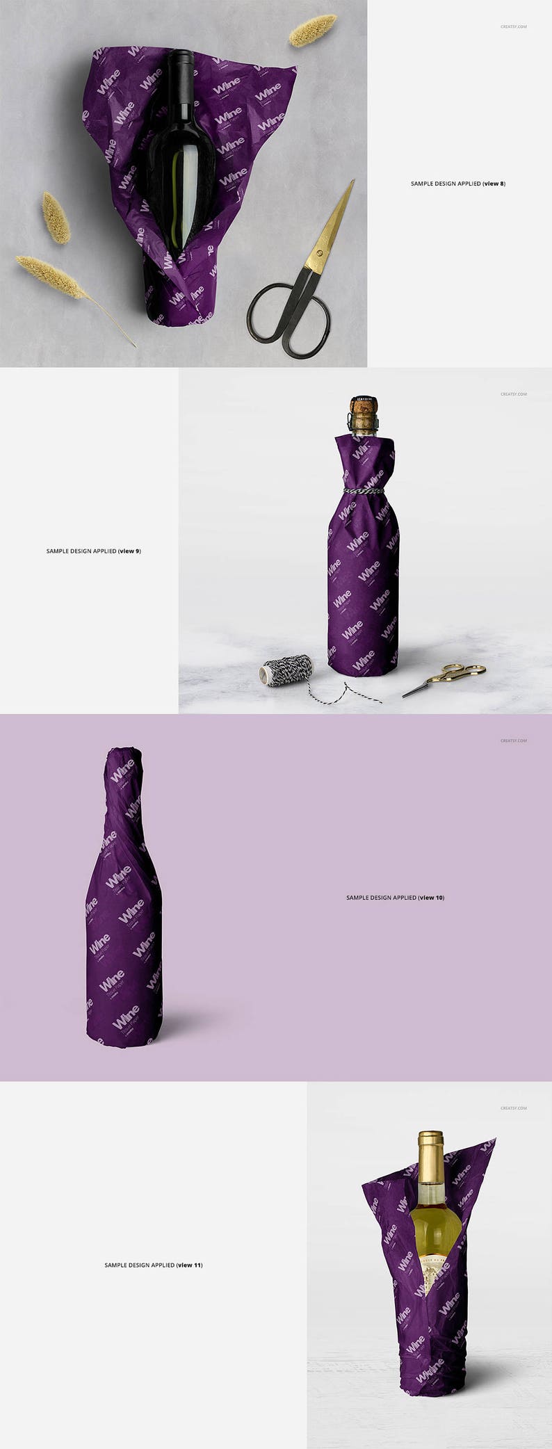 Wine Wrapping Tissue Paper Mockup Set Wrapping Paper - Etsy