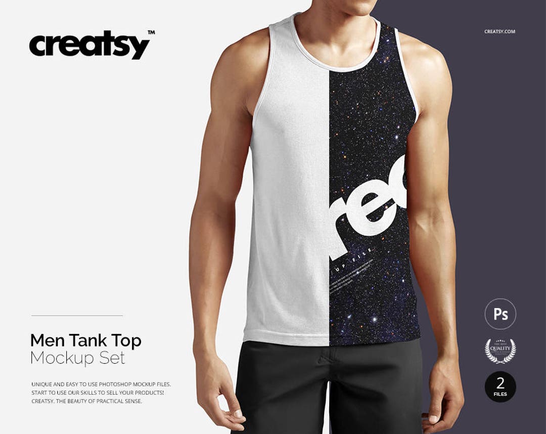 Mens Tank Top Template Psd