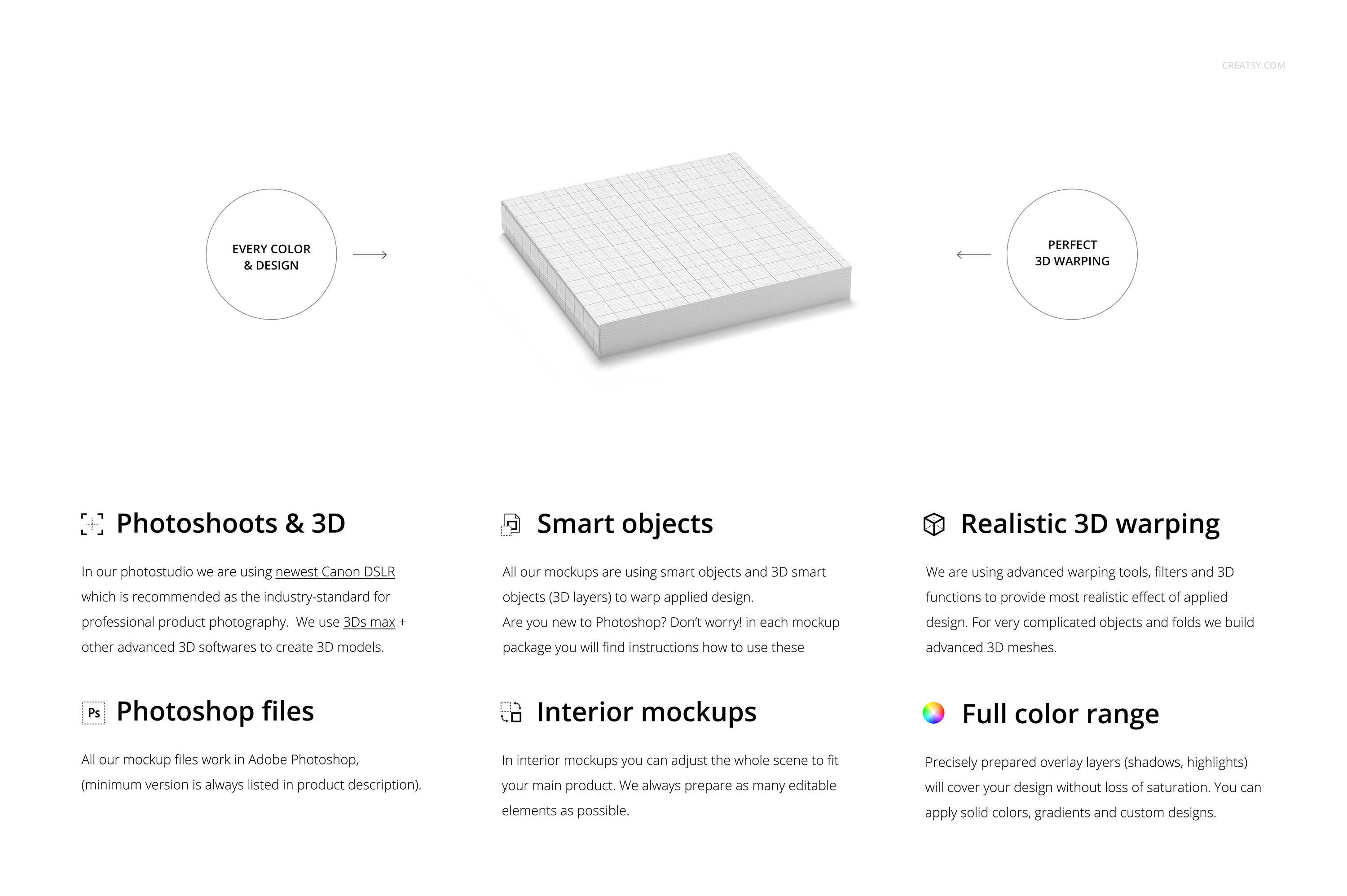 Square Board Book Mockup Set - Etsy