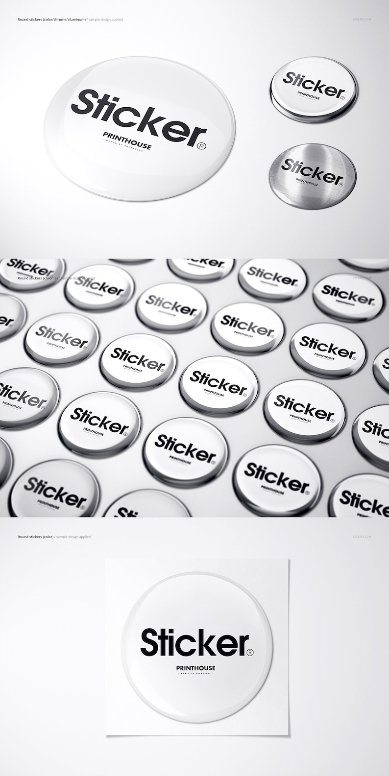 3D Epoxy Dome Stickers Mockup Set - Etsy