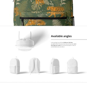 Polyester Backpack Mockup Set, Backpack Template - Etsy