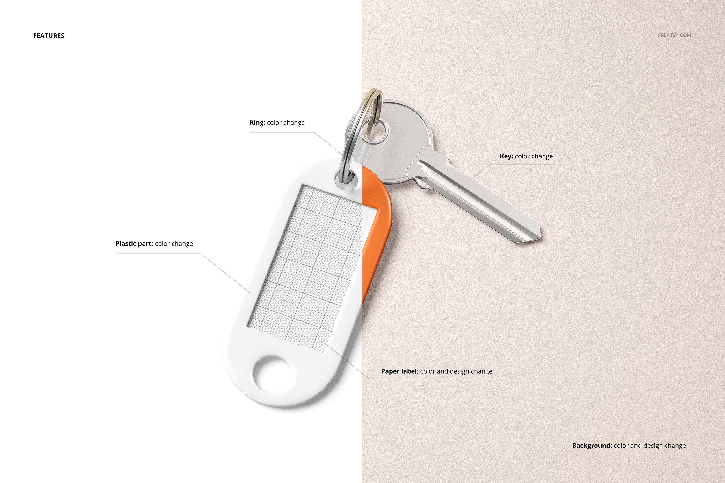 Key Tag Mockup Set - Etsy