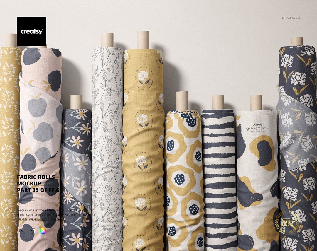 Fabrics Rolls Mockup (35ffv.6) - Etsy