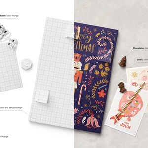 Paper Advent Calendar Mockup Set - Etsy
