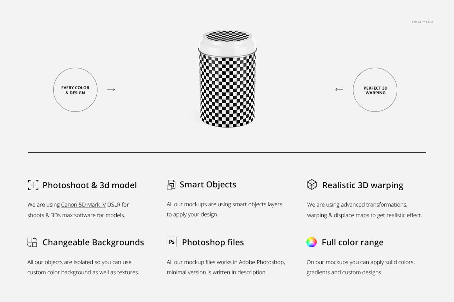 Metal Canister Mockup Set, Canister Template, Personalized Canister ...