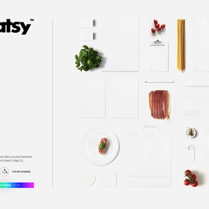 Italian Restaurant Mockup, Movable Objects, Editable Objects, PSD ...