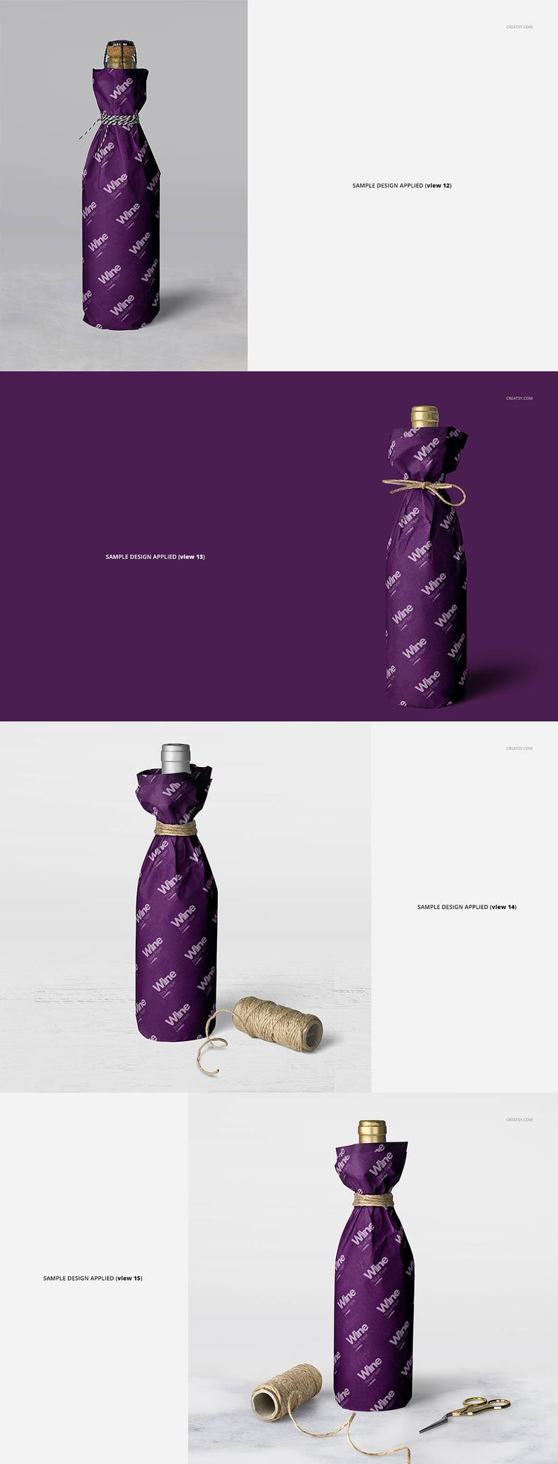 Wine Wrapping Tissue Paper Mockup Set Wrapping Paper - Etsy