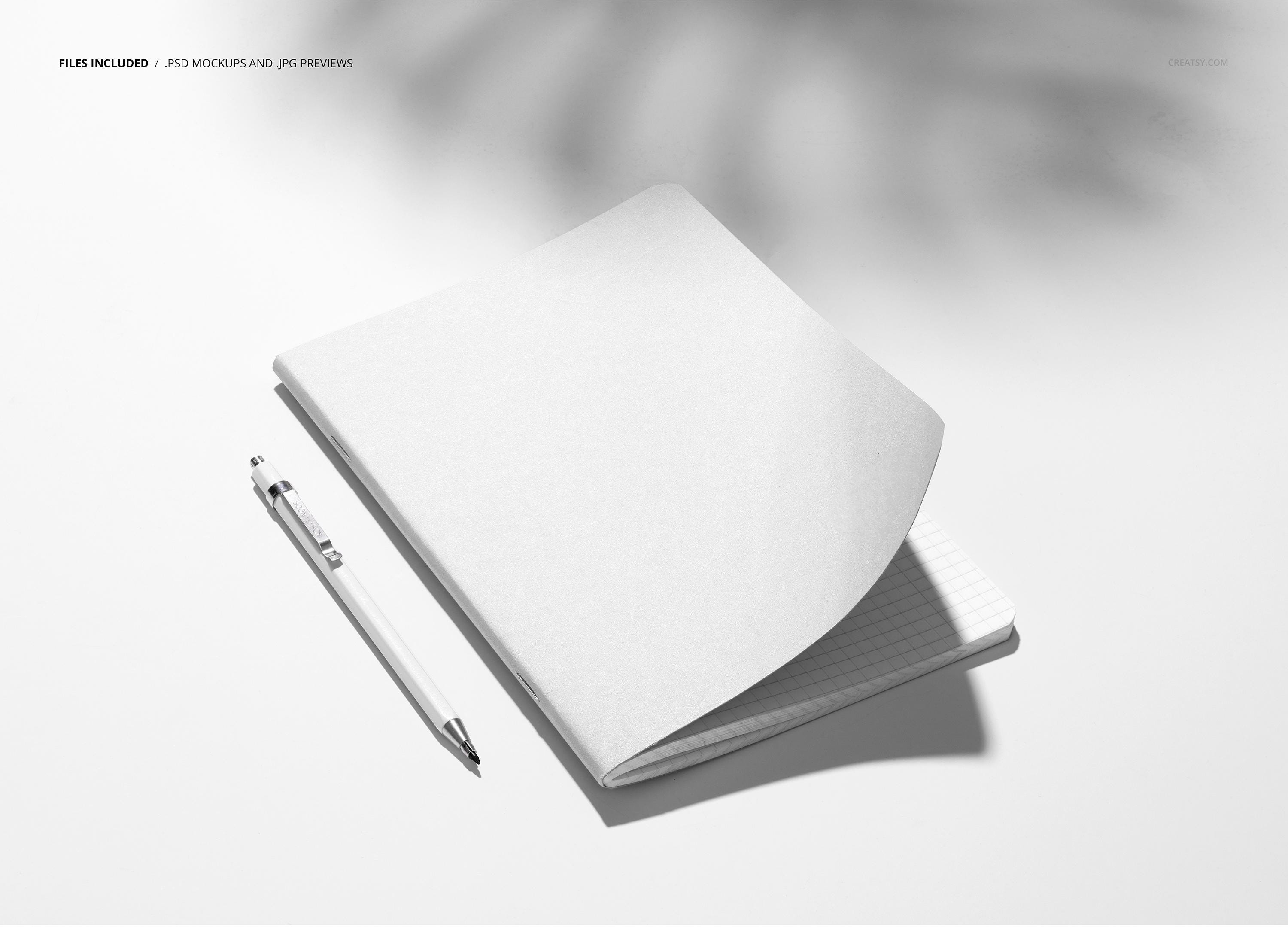 Notebook With Raised Corner Mockup - Etsy