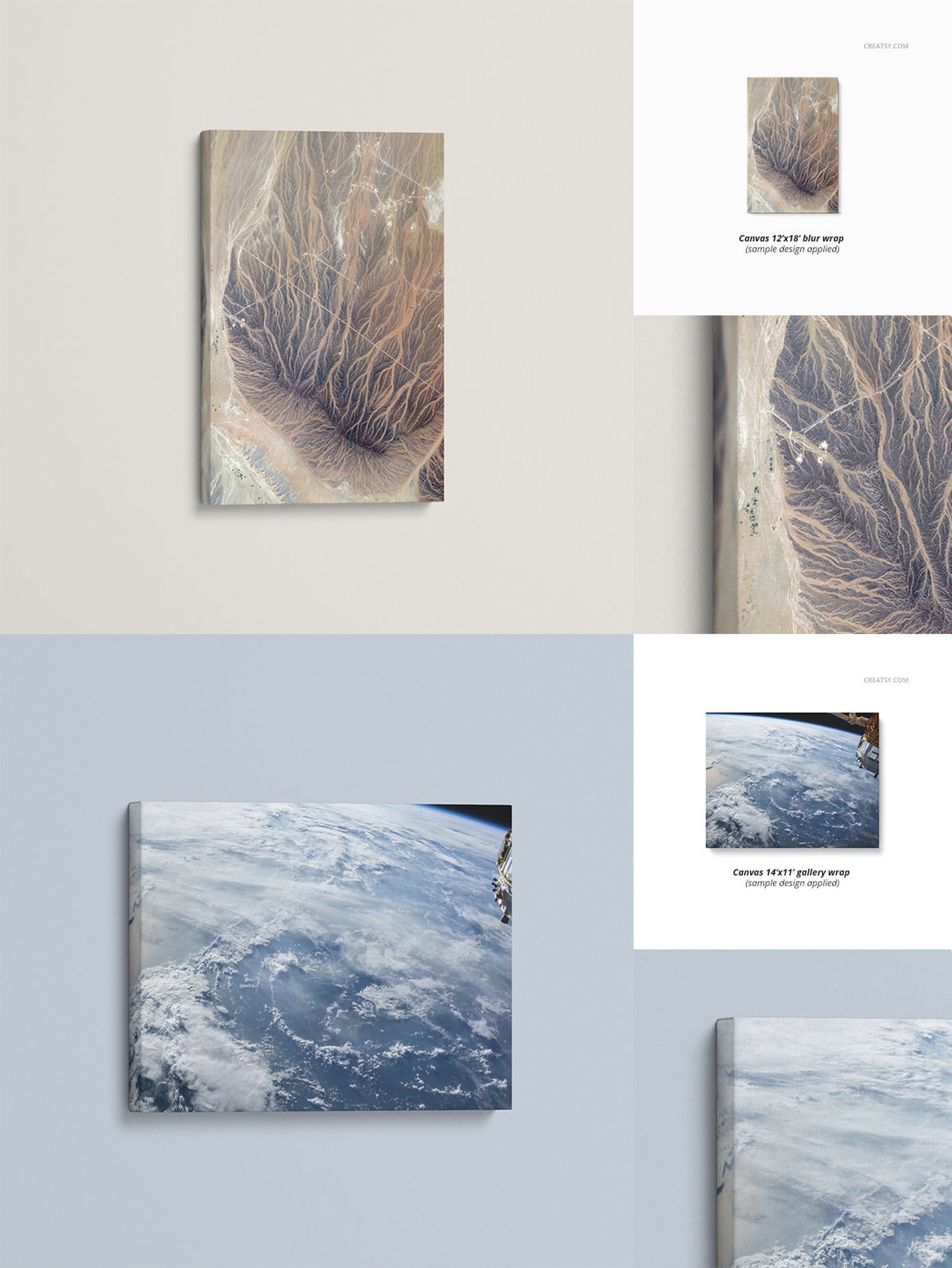 Canvas Print Mockup Set Wall Art Tempalte Frame Mockup | Etsy