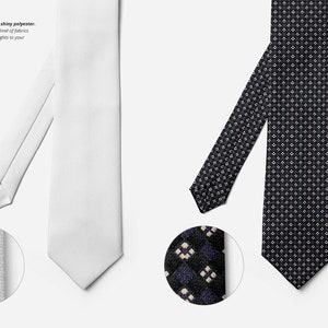 Tie Mockup Set, Custom Tie, Tie Template, Personalized Neck Tie, Tie ...
