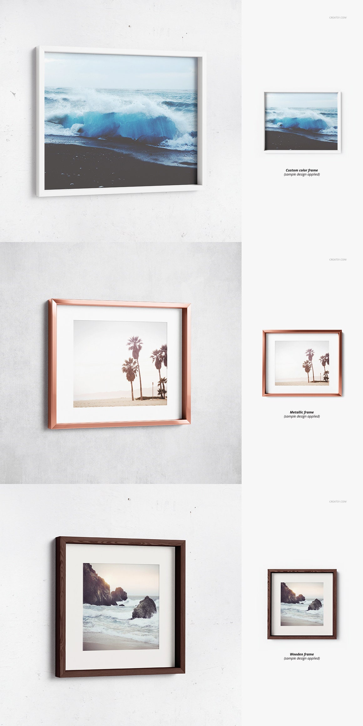 Picture Deep Frame Mockup Set Thin Wood Frame Box Frame | Etsy