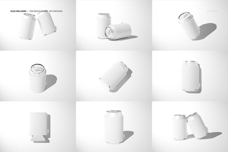 Can Cooler Mockup Set - Etsy