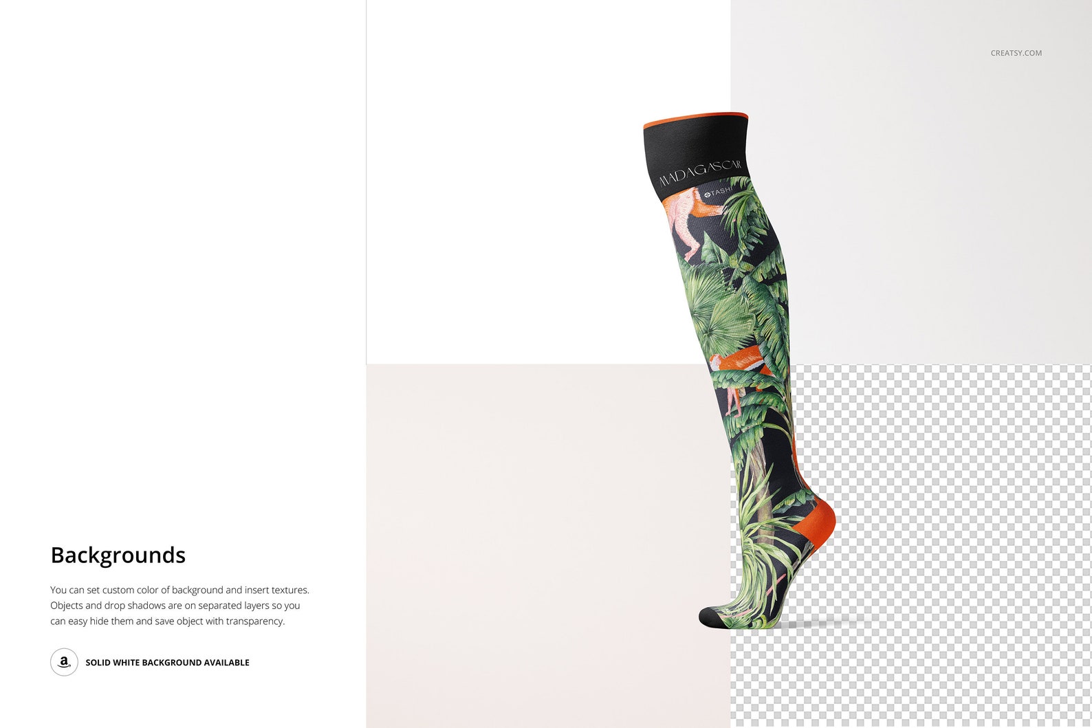 Knee High Socks Mockup Set - Etsy