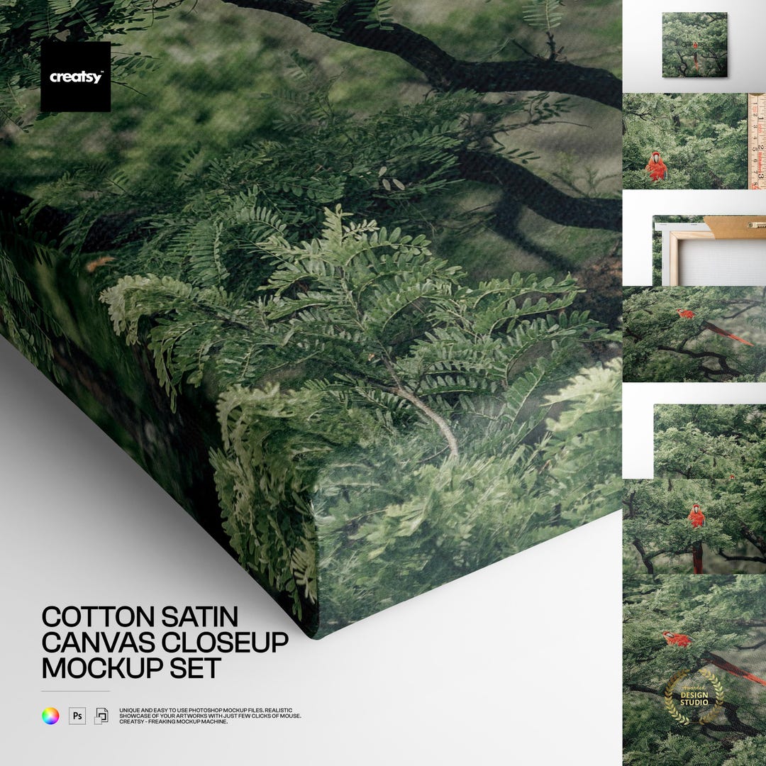 Cotton Satin Canvas Closeup Mockup Set - Etsy