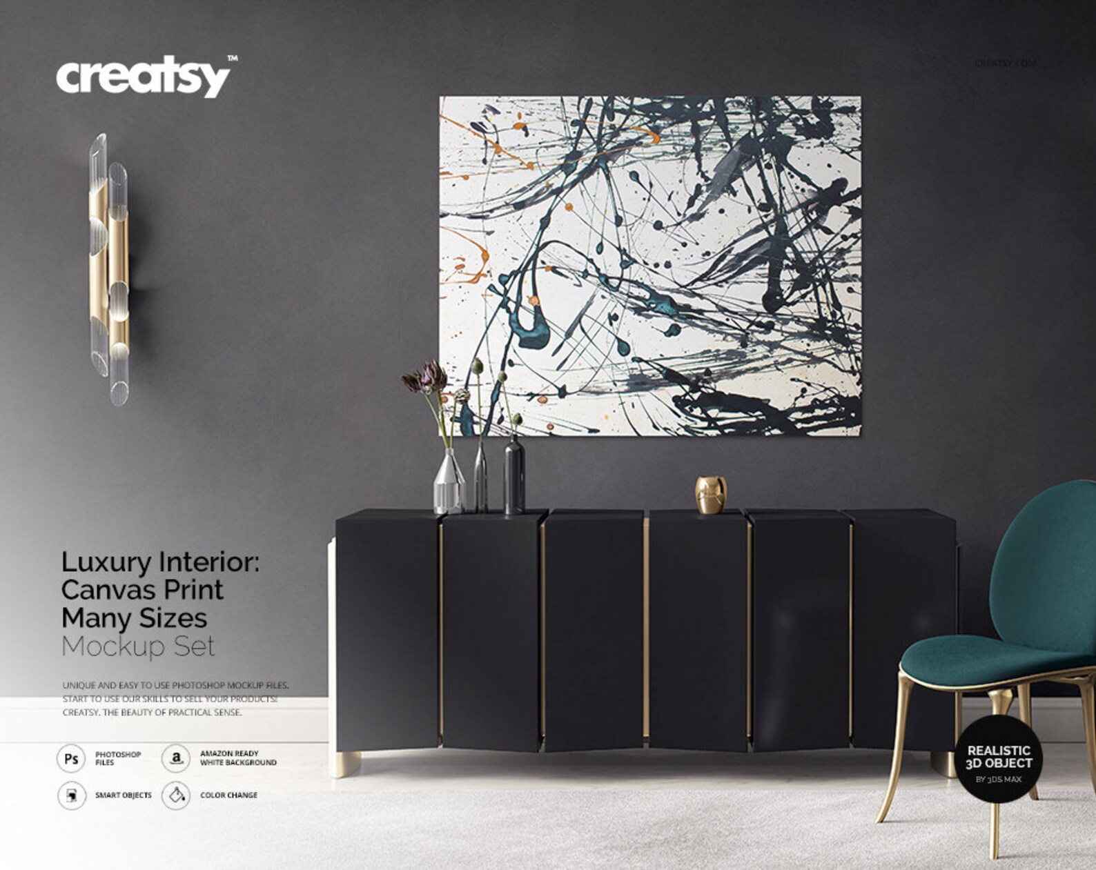Luxury Interior Canvas Print Many Sizes Mockup Set Canvas - Etsy
