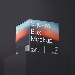 Square Box Mockup Set V.1 - Etsy