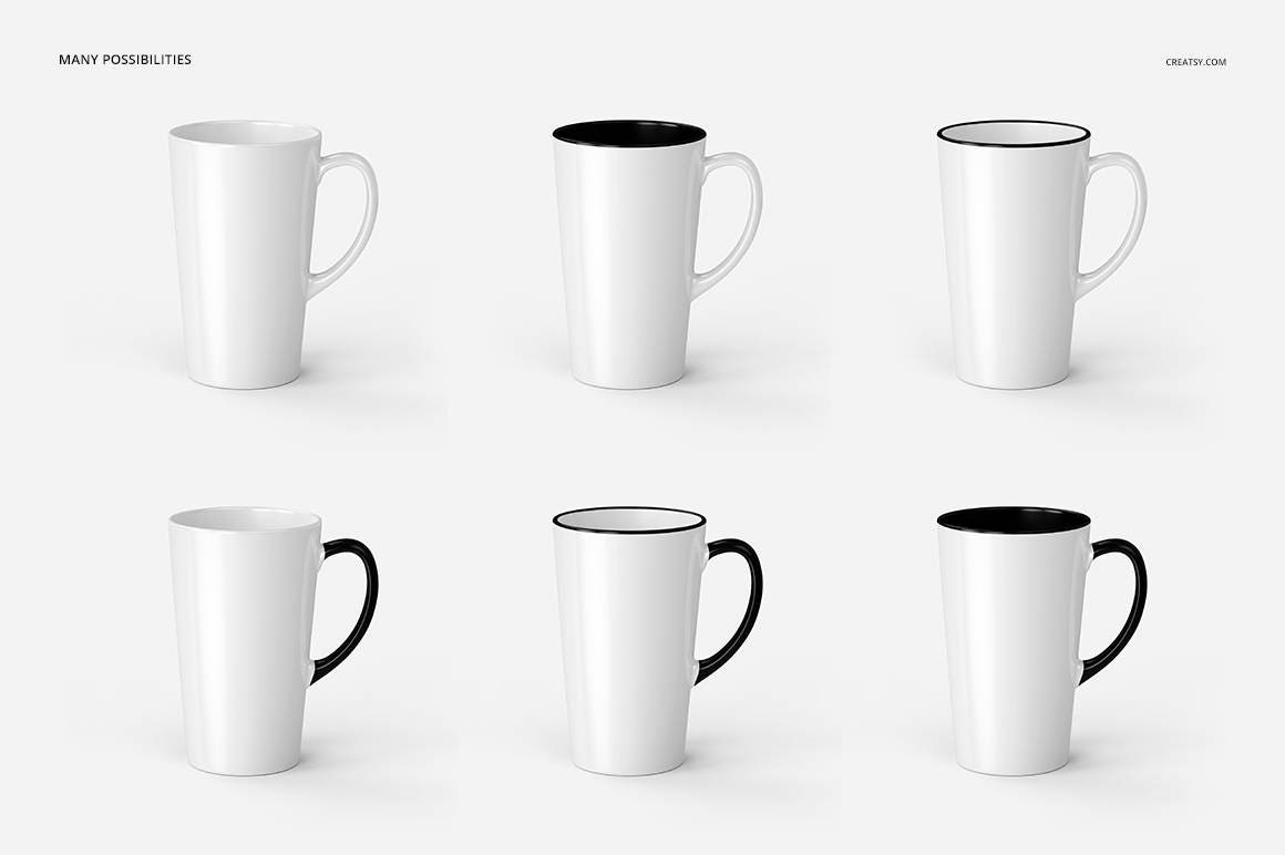 17 Oz Latte Mug Mockup Set For Sublimation 17oz Custom Tall Etsy