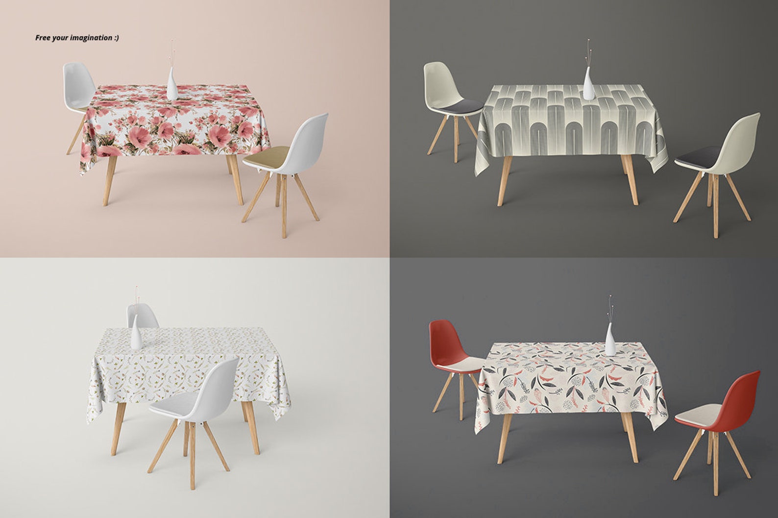 Tablecloth Mockup Set Tablecloth Template Custom Tablecloth | Etsy