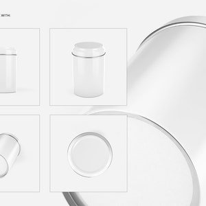 Metal Canister Mockup Set, Canister Template, Personalized Canister ...