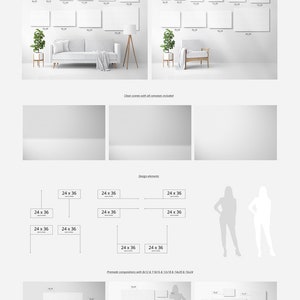 Canvas Print Size Comparison Mockup Set | Etsy