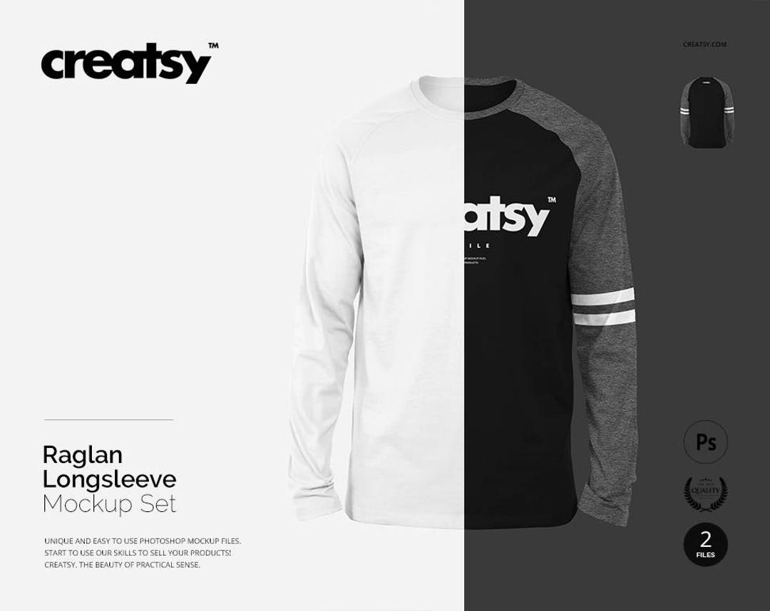 Raglan Longsleeve Mockup Set - Etsy