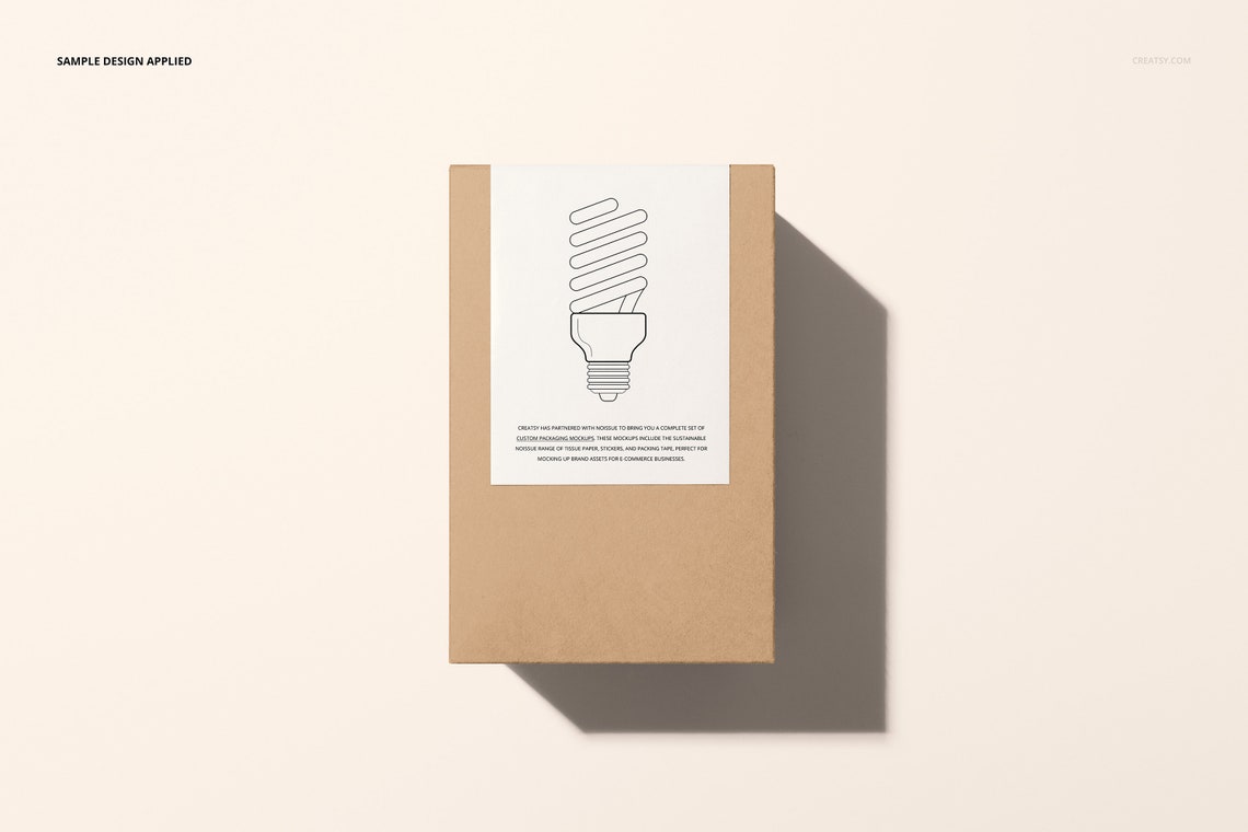 Tall Box With Sticker Mockup Set - Etsy