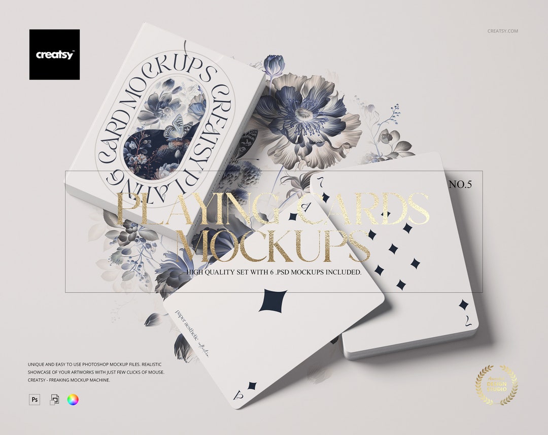 Playing Cards Mockup Set V.5 - Etsy