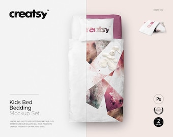 Single Bed Bedding Mockup Bedding Set Template Bedclothes | Etsy