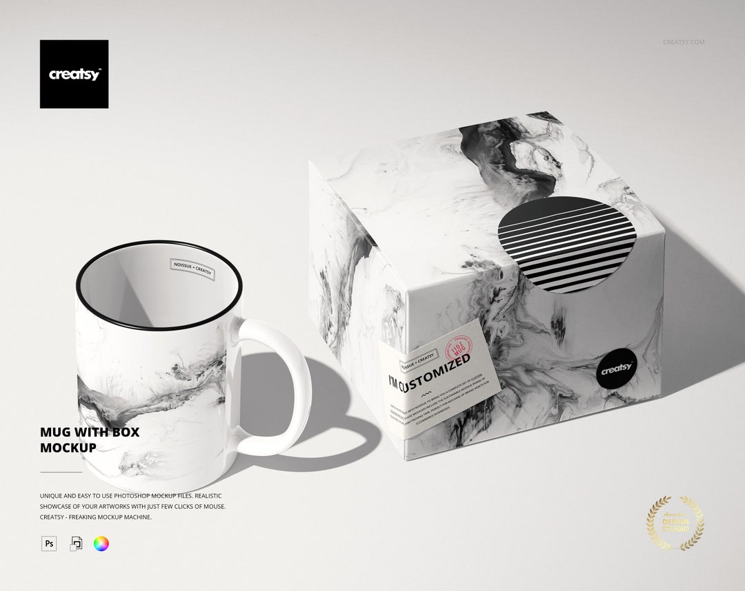 Mug With Box Mockup Set - Etsy