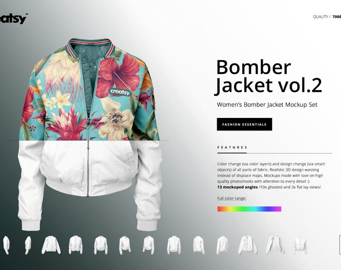 Streetwear Varsity Jacket Canva Template and Vector Mockup, Fully ...