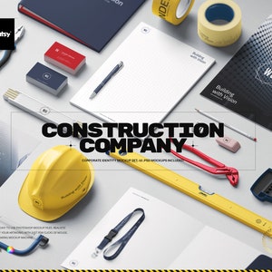 Construction Company Identity Mockup Set - Etsy
