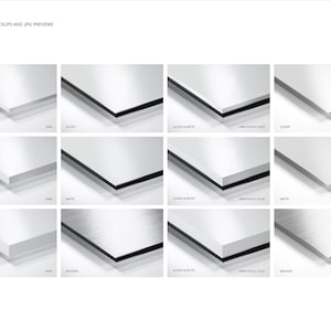 Alu-dibond, Aluminum Print, Acrylic Print Closeups Mockup Set - Etsy