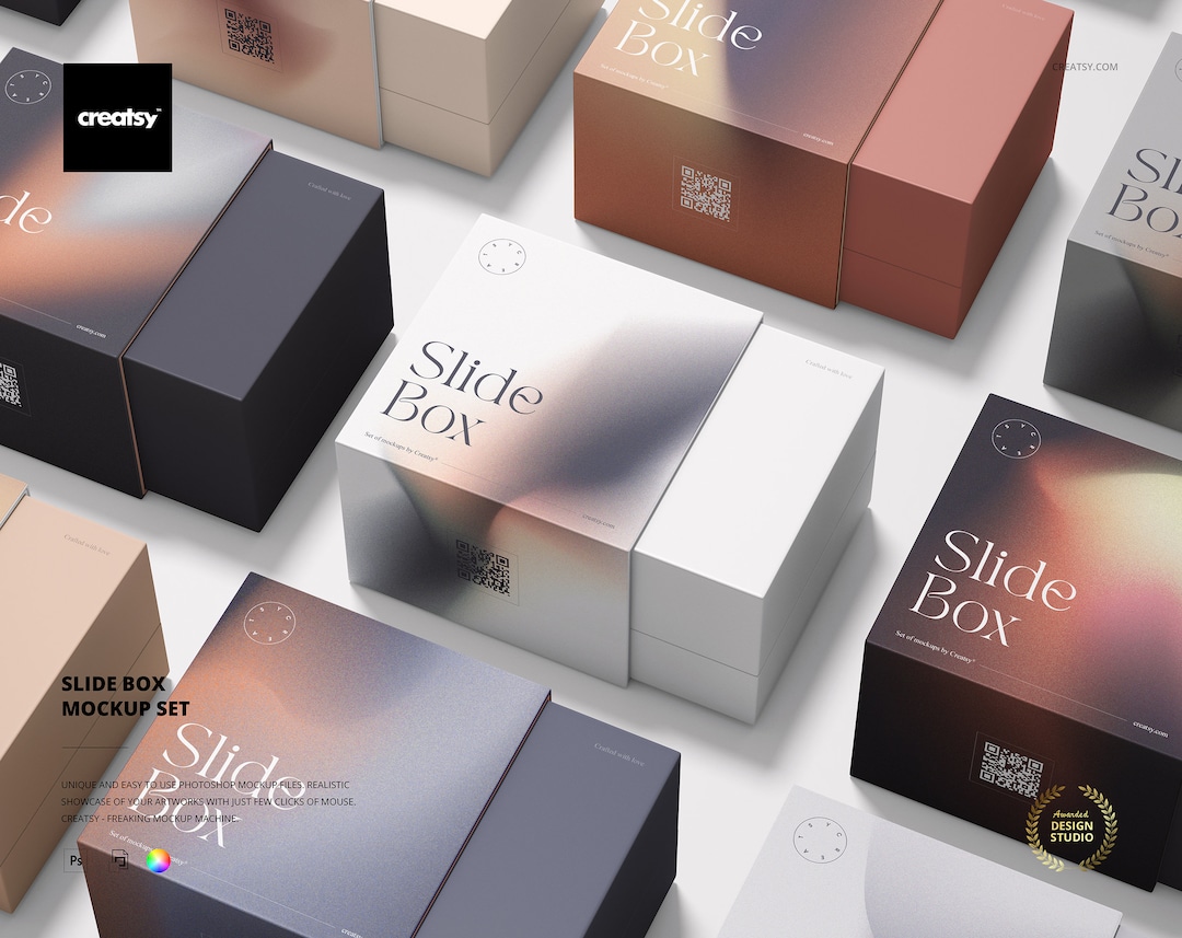 Slide Box Mockup Set - Etsy
