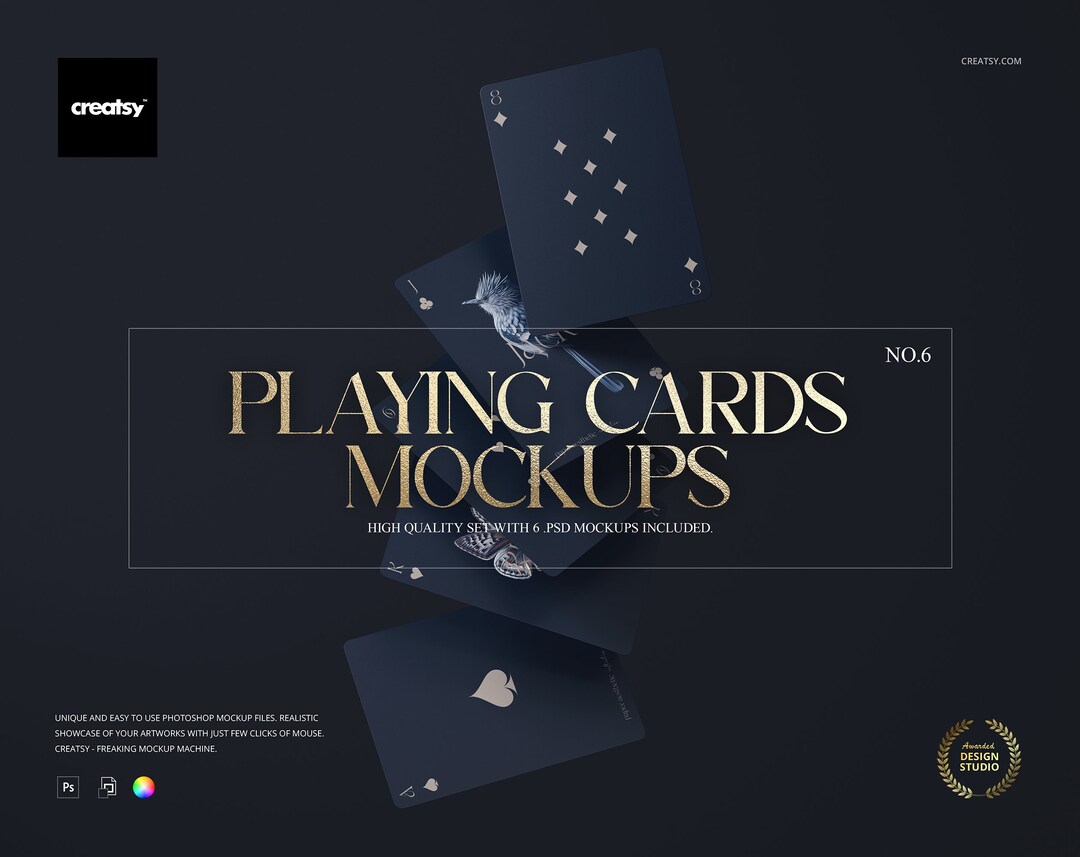 Playing Cards Mockup Set V.6 - Etsy