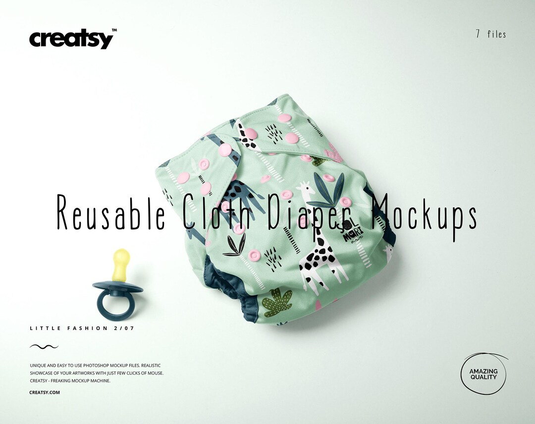 Reusable Baby Cloth Diaper Mockup Set - Etsy