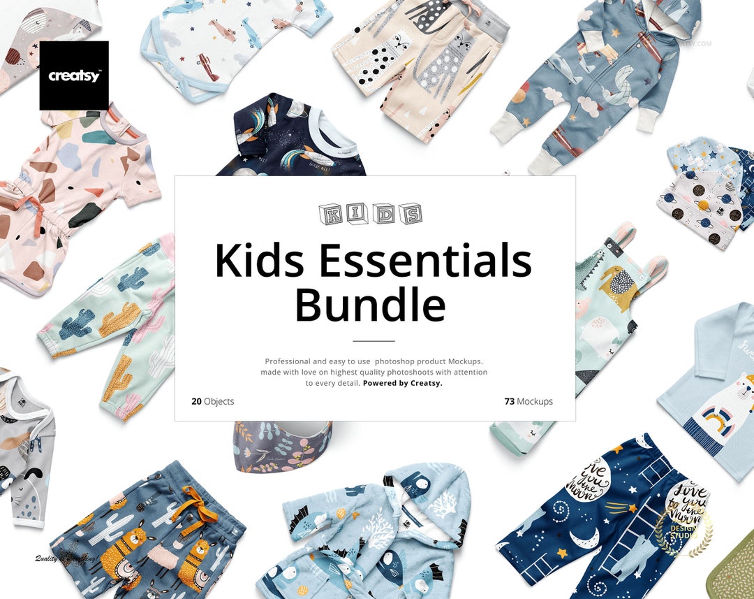 Kids Essentials Mockup Bundle - Etsy