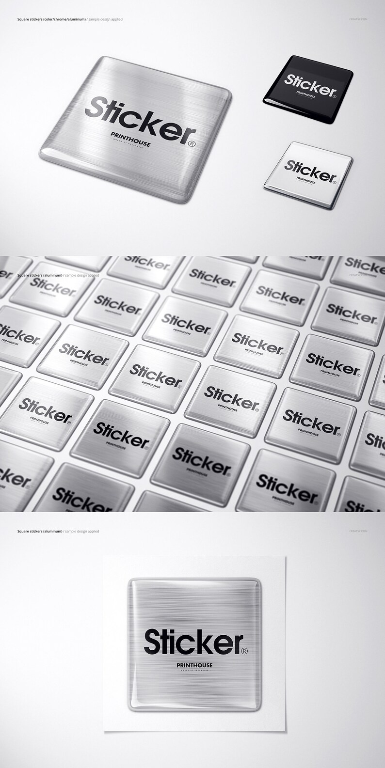 3D Epoxy Dome Stickers Mockup Set - Etsy